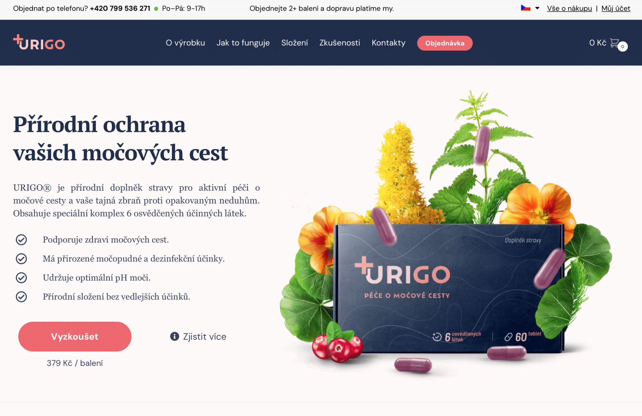Urigo [recenze 2026]: Pomůže na močové cesty?